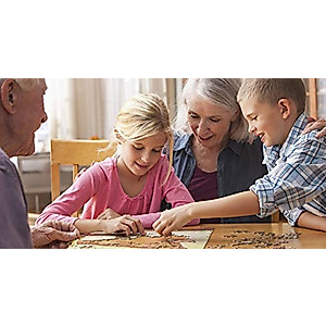 Puzzles for Adults 500 Piece，Elephant Puzzles，Wooden Puzzle，Gift，Finished Size: 20✕15 Inches