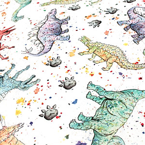 Jaxson's World Watercolor Dinosaur Theme Minky Blanket | Unique Baby Gift