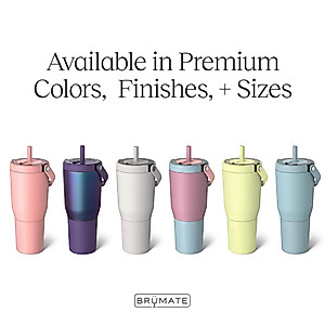 BrüMate Resa 35oz 100% Leakproof Travel Tumbler with Handle & Straw | Flexible Soft Sip Straw | Silicone Sleeve for Durability | Stainless Steel | Cup Holder & Travel Friendly | (Blue Agave)