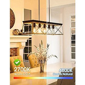 DORESshop Vintage LED Edison Bulbs,Non-Dimmable, 6W Warm Light Bulbs 60 Watt Equivalent,2700K Warm White, ST58 Antique LED Filament Bulbs,E26 Medium Base,Clear Glass,4 Pack