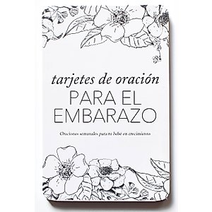 DUNCAN & STONE PAPER CO. Spanish Pregnancy Prayer Cards (20 Cards) - Pregnancy Announcement for Parents or Grandparents - Baby Prayer Cards for Mom to be Gift Basket