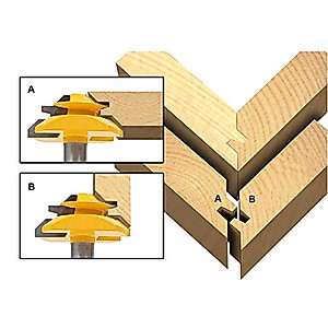 1/2" Router Bit 45 Degree Glue Joint Lock Miter, APlus Woodworking Cutter Tools Set, 3 Pcs