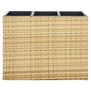 SAFAVIEH Outdoor Collection Rita Natural Woven Rectangular Flower Rack