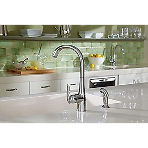 Moen Arbor Spot Resist Stainless One-Handle High-Arc Kitchen Faucet with Side Spray, 7790SRS