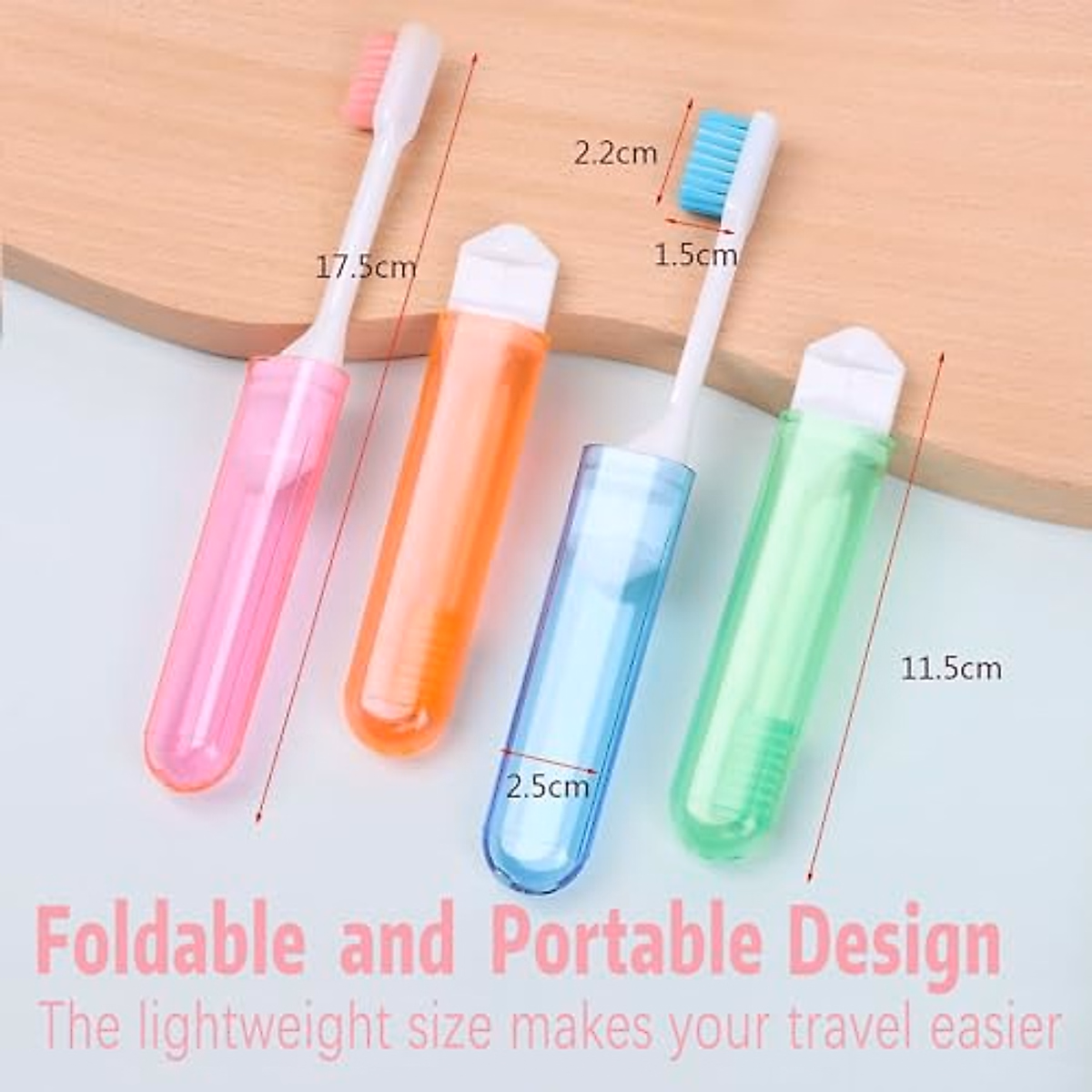 Toothbrush Travel case with 2 Packs Foldable Toothbrush .Portable Toothbrush Holders Travel for Camping Travel Business School Home (Pink)