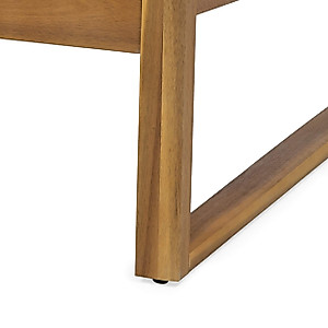 Christopher Knight Home Adolph Outdoor Acacia Wood Club Chairs with Water Resistant Cushions, Teak and Beige