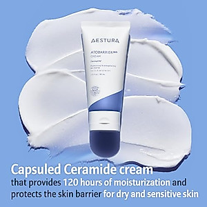 AESTURA ATOBARRIER365 Cream with Ceramide, Korean Moisturizer for Barrier Repair | 120-hour Lasting Hydration, Capsuled Ceramides for Dry & Sensitive Skin, Non-comedogenic tested, 2.70 fl.oz.(Renewed)