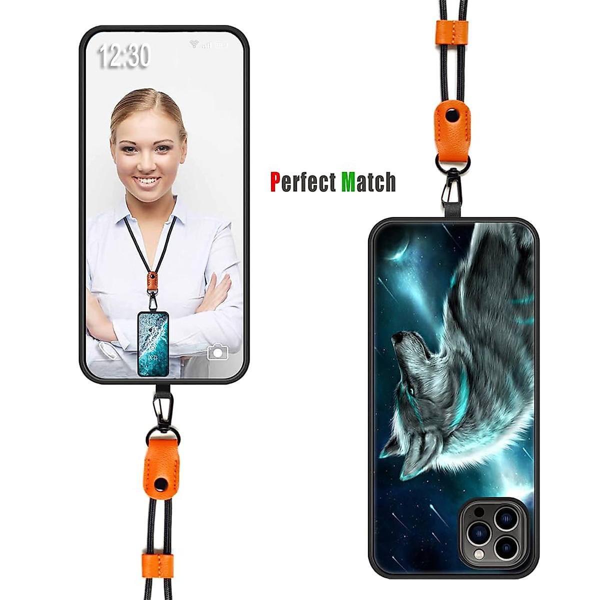 JEZSTHAI Patterned Case for Motorola ThinkPhone Cover with Adjustable Neck Cord Strap,Soft Shockproof Protective Cover Case with Universal Phone Lanyard/Wrist Strap,Style*A06