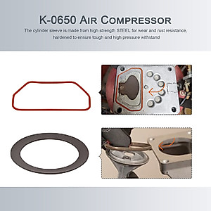 Thaekuns 2pcs K-0650 Air Compressor Cylinder Sleeve and Compression Ring Kit, Cable Air Compressor Service Kits for Craftsman DeVilbiss Porter Cable Compressor