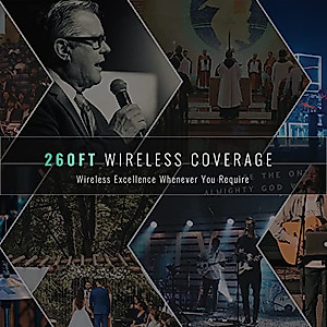 Phenyx Pro Wireless Microphone System, 8-Channel UHF Cordless Mic with Metal Handheld Wireless Mics, Fixed Frequency Dynamic Microphone for Karaoke,Church,Singing,DJ,260ft Range (PTU-4000-8H)