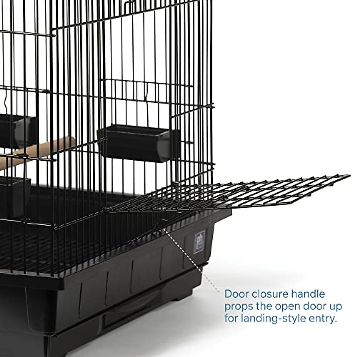 Prevue Hendryx Square Roof Parrot Cage, Black (SP25217B/B)