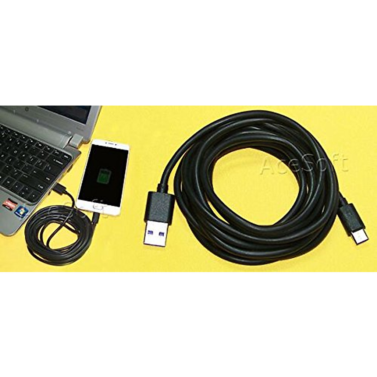 USB 3.1 Male to USB 3.0 Type-A Data Charging Cable Connector 9ft Compatible with U.S. Cellular ZTE ZPAD K90U Tablet -