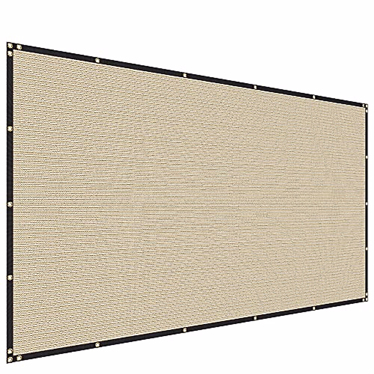 SunnyRoyal Privacy Fence Screen Heavy Duty Windscreen Net Fabric Cloth with Brass Gromments Perspective Block UV Resistant Heavy Duty Commercial Grade Beige 2'x86'