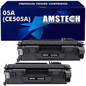 05A CE505A 2 Pack Toner Cartridge CE505D Compatible Replacement for HP CE505A Toner Cartridge for P2035 P2035N P2055DN 2055DN 2035N P2030 P2050 P2055D P2055X Printer Black