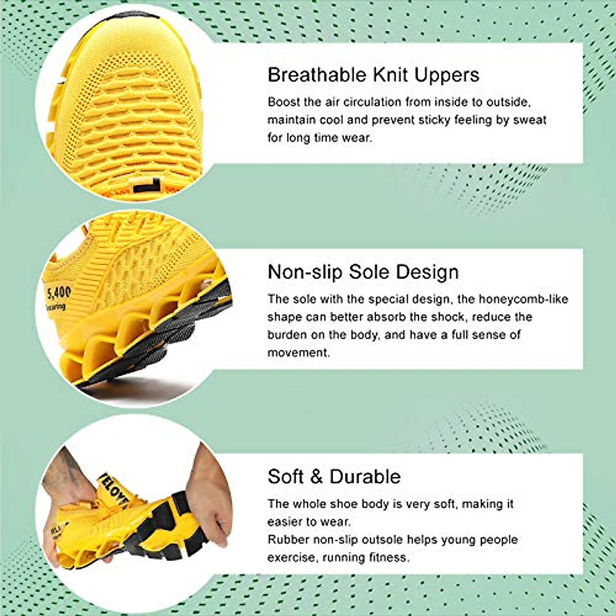 Kapsen Women's Fashion Sneakers Running Shoes Non Slip Tennis Shoes Athletic Walking Blade Gym Sports Shoes