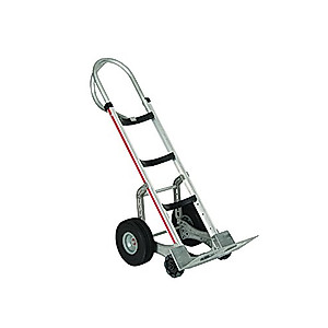 Magliner HRK55AUA43 Self-Stabilizing Hand Truck, Vertical Loop Handle, 4-Ply Pneumatic Wheels, Curved Back Frame, 500 lb Capacity