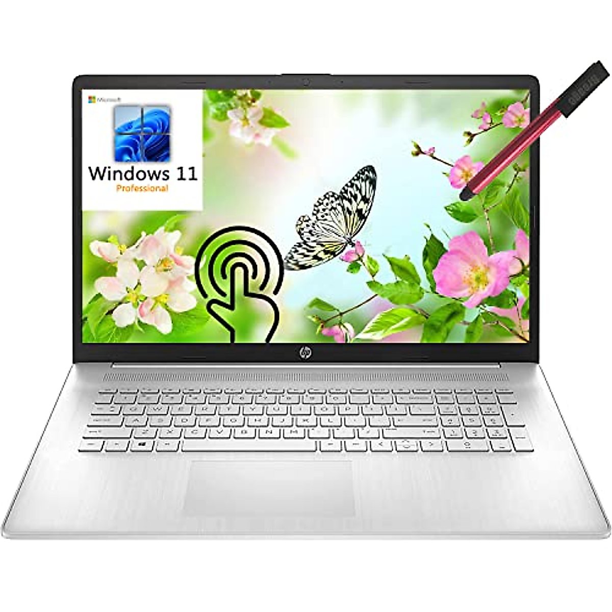 HP [Windows 11 Pro] Envy 17 17.3" FHD Touchscreen Business Laptop, Intel Quad-Core i7-1165G7 up to 4.7GHz, 32GB DDR4 RAM, 2TB PCIe SSD, WiFi 6, Backlit Keyboard, Fingerprint Reader, 64GB Flash Drive
