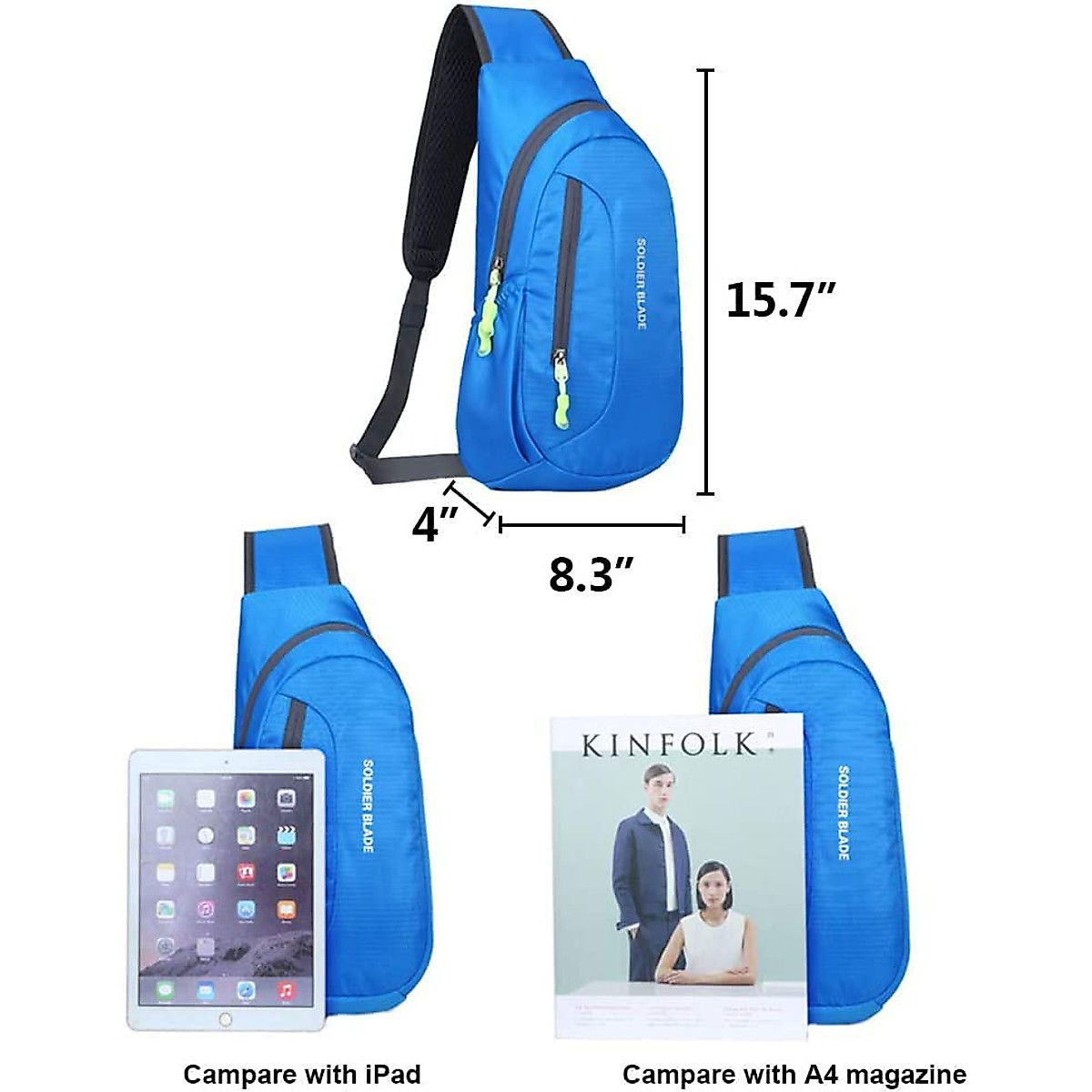 Peicees Sling Bags For Men Women Chest Bag Small Shoulder Bag Crossbody Bag For Hiking…