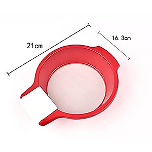 Mini manual flour sieve/juice filter/Sifting Pan Fine Mesh Strainer/Flour Sieve/Icing and Sugar Sifter,60 mesh 6.7 inch