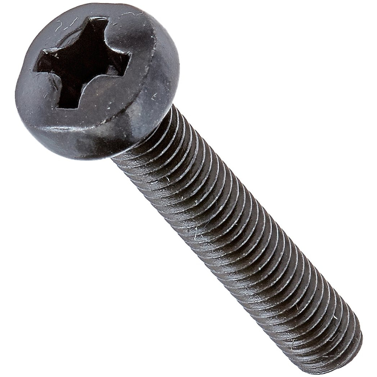 Small Parts 503514 Steel Pan Head Machine Screw, Black Oxide Finish, Meets DIN 7985, #1 Phillips Drive, M3.5-0.6 Thread Size, 20 mm Length, Fully Threaded, Import (Pack of 50)