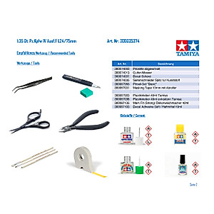 TAMIYA 35374-000 1:35 German Armoured Combat Truck IV Version F L24/75 mm, Model Kit, Plastic Construction Kit, Assembly Kit, Detailed Replica, Unpainted