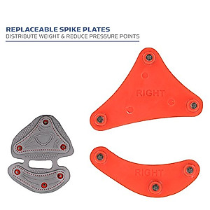 Yaktrax Run Traction Cleats for Snow and Ice, Gray/Red, Small (8161)