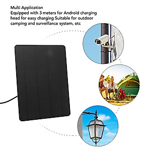 Hilitand 10W 6V Solar Panel for Outdoor Security Camera Waterproof Solar Panel Continuously Power for Rechargeable Battery Surveillance Camera