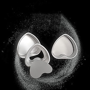 XIGUI 4 Pieces Heart Shaped Cake Pans-4 Inch Cake Pans-with Removable Bottom Cake Dessert Baking Mould- for Kitchen Birthday Valentine Day Wedding