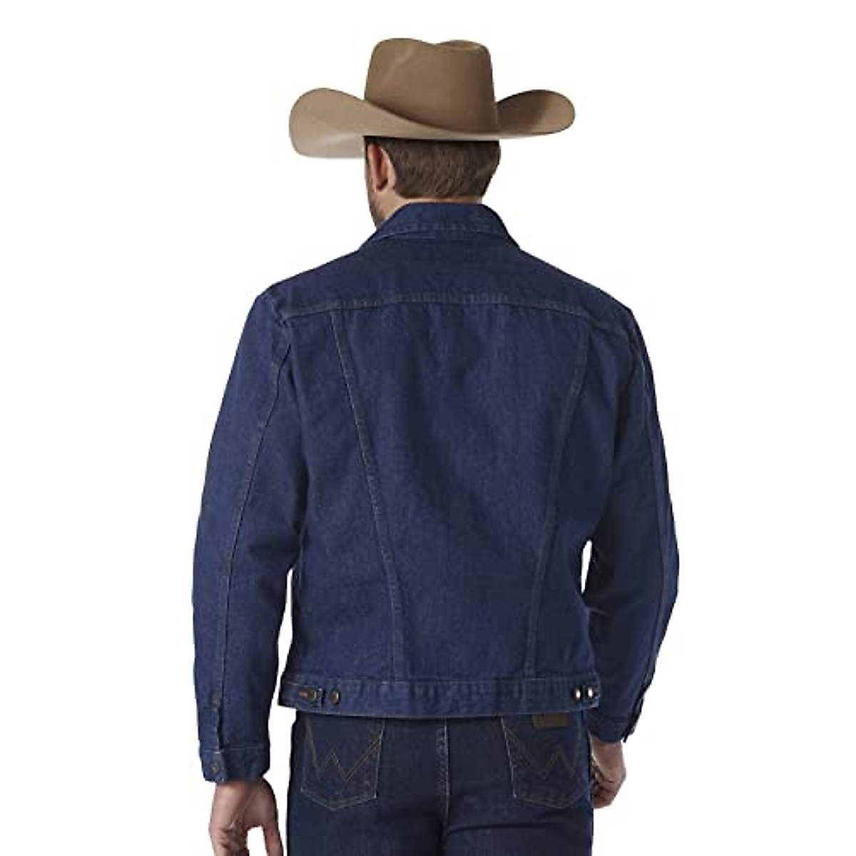 Wrangler mens Cowboy Cut Western Unlined Denim Jacket outerwear, Denim, Large US