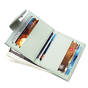 GEEAD Small Wallets for Women Slim Bifold Credit Card Holder Minimalist Zipper Coin Pocket