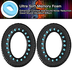 QC35 Replacement Pads Parts QC35 ii Earpads Ear Cushion Accessories Compatible with QuietComfort 35 II QuietComfort 35 (Series I) Wireless Gaming Headset.(Black)