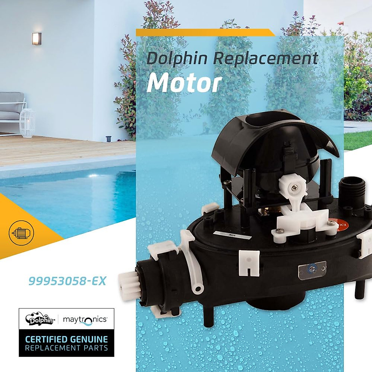 Dolphin Genuine Replacement Part Robotic Pool Cleaner Motor Unit 99953058-EX