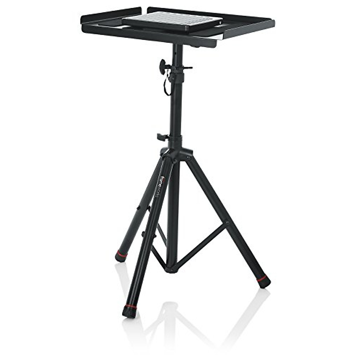 Gator Frameworks Heavy Duty Deluxe Adjustable Multi-Media Gear Stand Featuring 100x100 Vesa Mounting Brackets | Ideal for Laptops and more; Min/Max Height - 36"/48" (GFW-UTL-MEDIATRAY2)