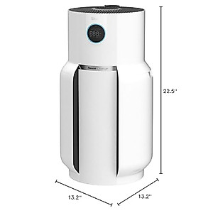 Shark NeverChange Whole Home Air Purifier with 5 Year HEPA Air Filtration, Covers Up To 1400 Sq Ft,Odor Neutralization and Clean Sense Technology, Removes Dust, Allergens, Pollutants, HP302