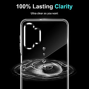 Samsung Galaxy A32 5G Case, Vakoo Crystal Clear Series Slim Thin Soft TPU Shockproof Protective Phone Case for Galaxy A32 5G Smartphone - Transparent