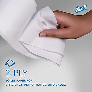 Scott® Essential Coreless High-Capacity Standard Roll Bulk Toilet Paper (04007), 2-Ply, White (1,000 Sheets/Roll, 36 Rolls/Case, 36,000 Sheets/Case)