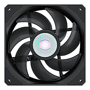 Cooler Master SickleFlow 120 Black Case & Cooling Fan - Improved Air Balance Blades, 62 CFM, 2.5 mmH2O, 8 to 27 dBA - Black
