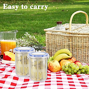 4 Pcs Pickle Container with Strainer,24 oz Pickle Jar with Leak Proof and Lock It Lid,Pickle Holder Keeper Lifter for Olive Jalapeno Juice Food Storage