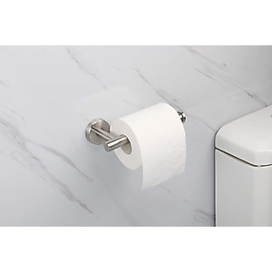 TocTen Toilet Paper Holder-Toilet Paper Roll Holder Wall Mounted for Bathroom, Thicken 304 Stainless Steel Drilling Tissue Paper Dispenser，Toilet Paper Rack for Toilet, Kitchen Office(Brushed Gold)