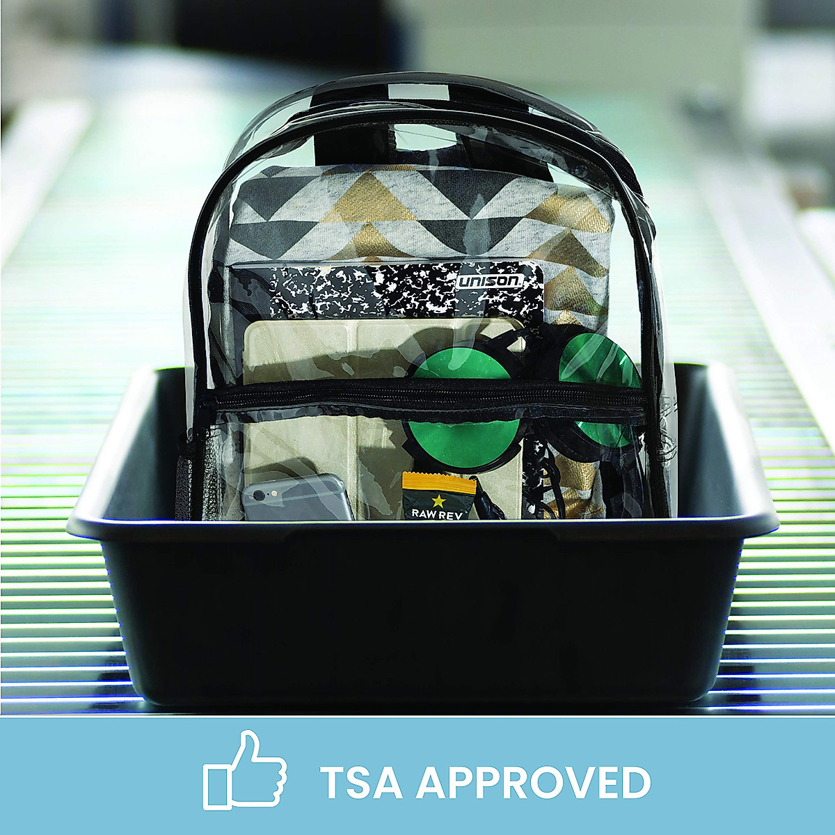 Bags for Less [Set Of 2] Clear Backpack - Security Approved - Straps & Front Accessory Pocket