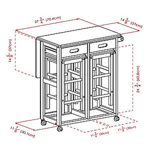 Winsome Wood Suzanne Kitchen, Square, Teak
