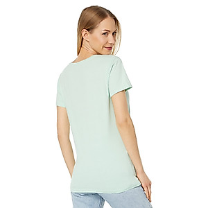 Life is Good Women's Wildflower and Butterflies Jar Short Sleeve Crusher-LITE Vee (X-Large, Sage Green)