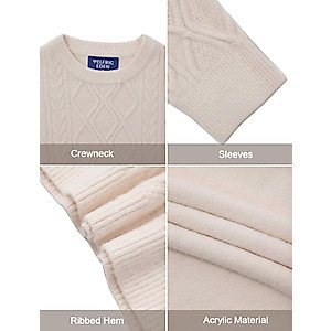 Aelfric Eden Women Sweater Oversized Knitted Sweater Woven Crewneck Pullover Beige