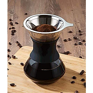 Pour Over Coffee Maker with Dripper Filter 34 Ounce/ 1000ml Glass Coffee Brewer