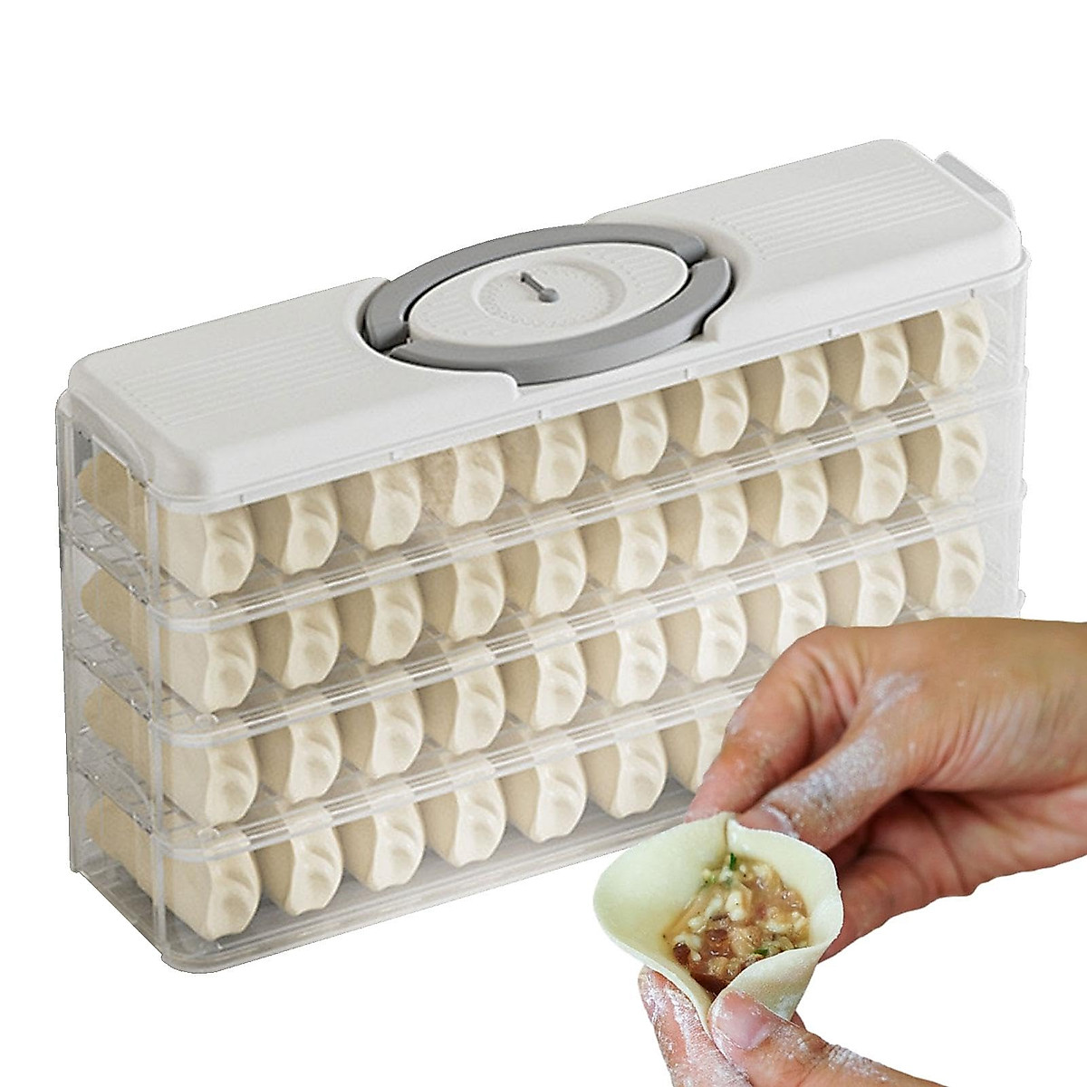 Dumpling Storage Box - Multilayer Household Storage Box, Easy To Use Dumpling Container | Stackable Storage Box With Date Recorder, Space Saving Dumpling Storage Box Suitable For Restaurant Freezer