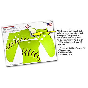 WraptorSkinz Skin Wrap compatible with Sony PS5 DualSense Controller Softball (CONTROLLER NOT INCLUDED)