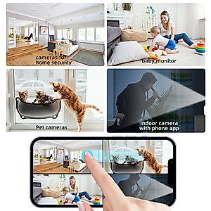 Sinliton Indoor Security Camera for Home, WiFi Cameras with Phone App, Baby Monitor Dog-Cat-Pet Cameras, 2.4GHz Surveillance Cameras with Night Vision, Motion Detection, SD/Cloud Storage