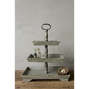 Grey Decorative 3 Tier Tray