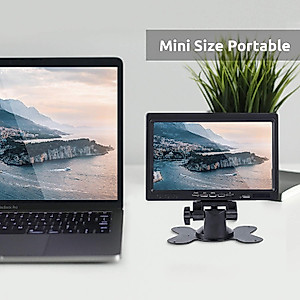 SunFounder 7 Inch HD TFT LCD Screen Monitor HDMI - 1024x600 Display AV VGA Input Built in Speaker for Raspberry Pi 400 4 Model B 3 Model B+ 3B CCTV Computer PC DVR Car