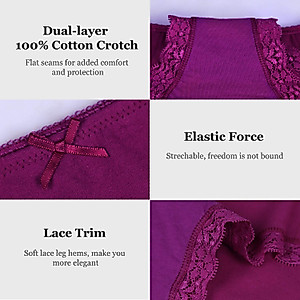 LYYTHAVON Women’s Underwear Breathable Cotton Brief Ladies Panties (Multicolored 5,5 Pack, Small)